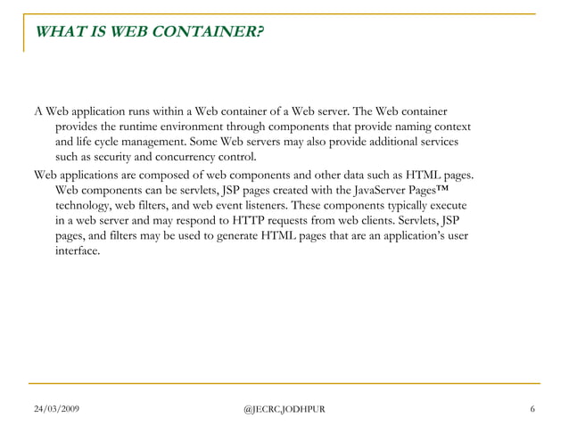 An Introduction To Java Web Technology | PPT | Web Development | Internet