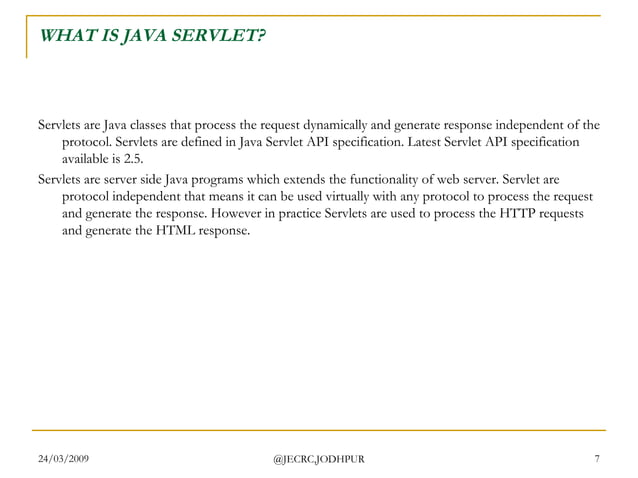 An Introduction To Java Web Technology | PPT | Web Development | Internet