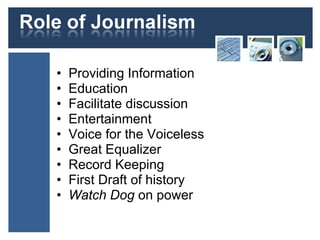 An introduction to journalism | PPT