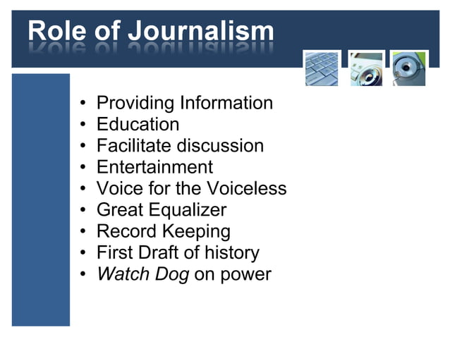 An introduction to journalism | PPT