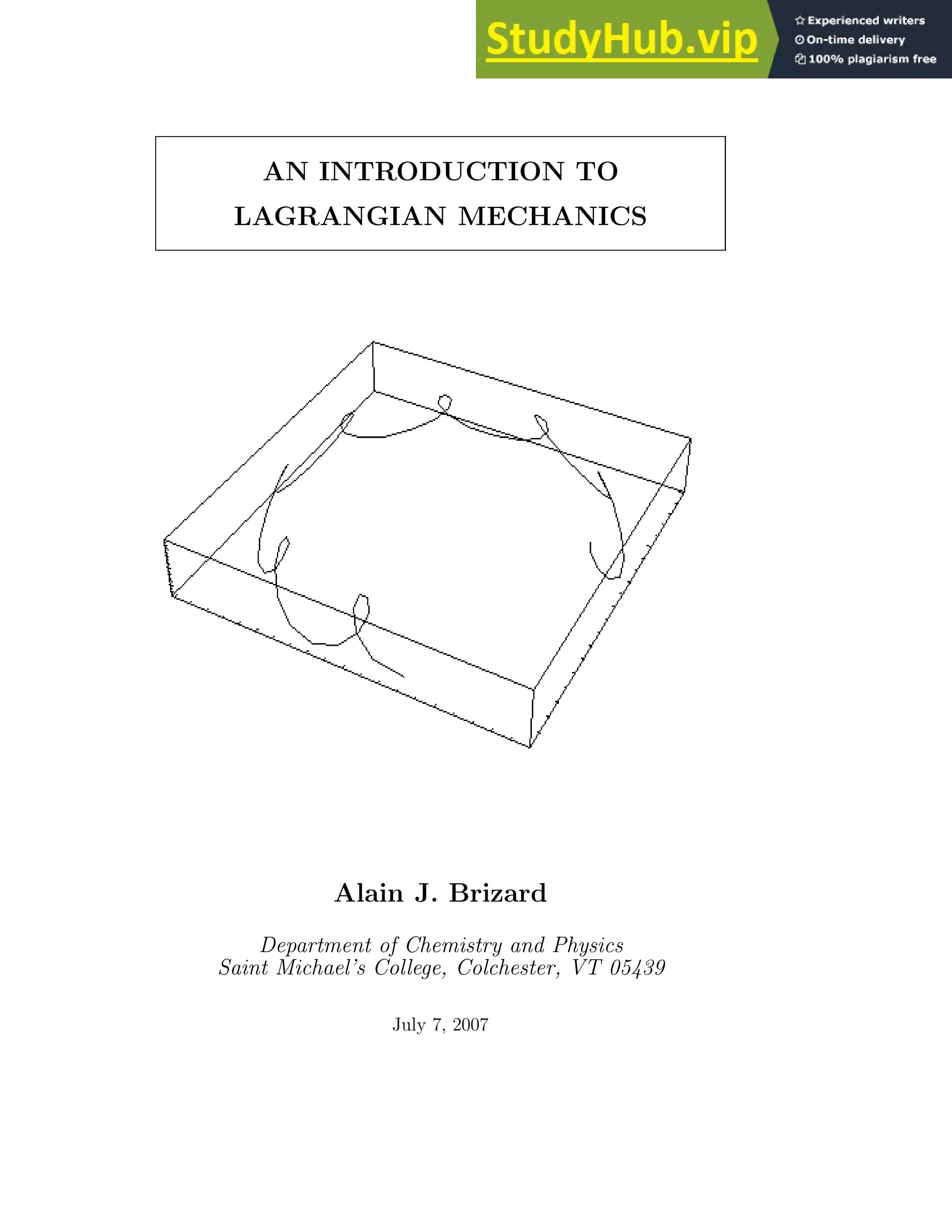 AN INTRODUCTION TO LAGRANGIAN MECHANICS | PDF