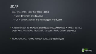 An introduction to laser scanning part 1: How does it all work? | PPT