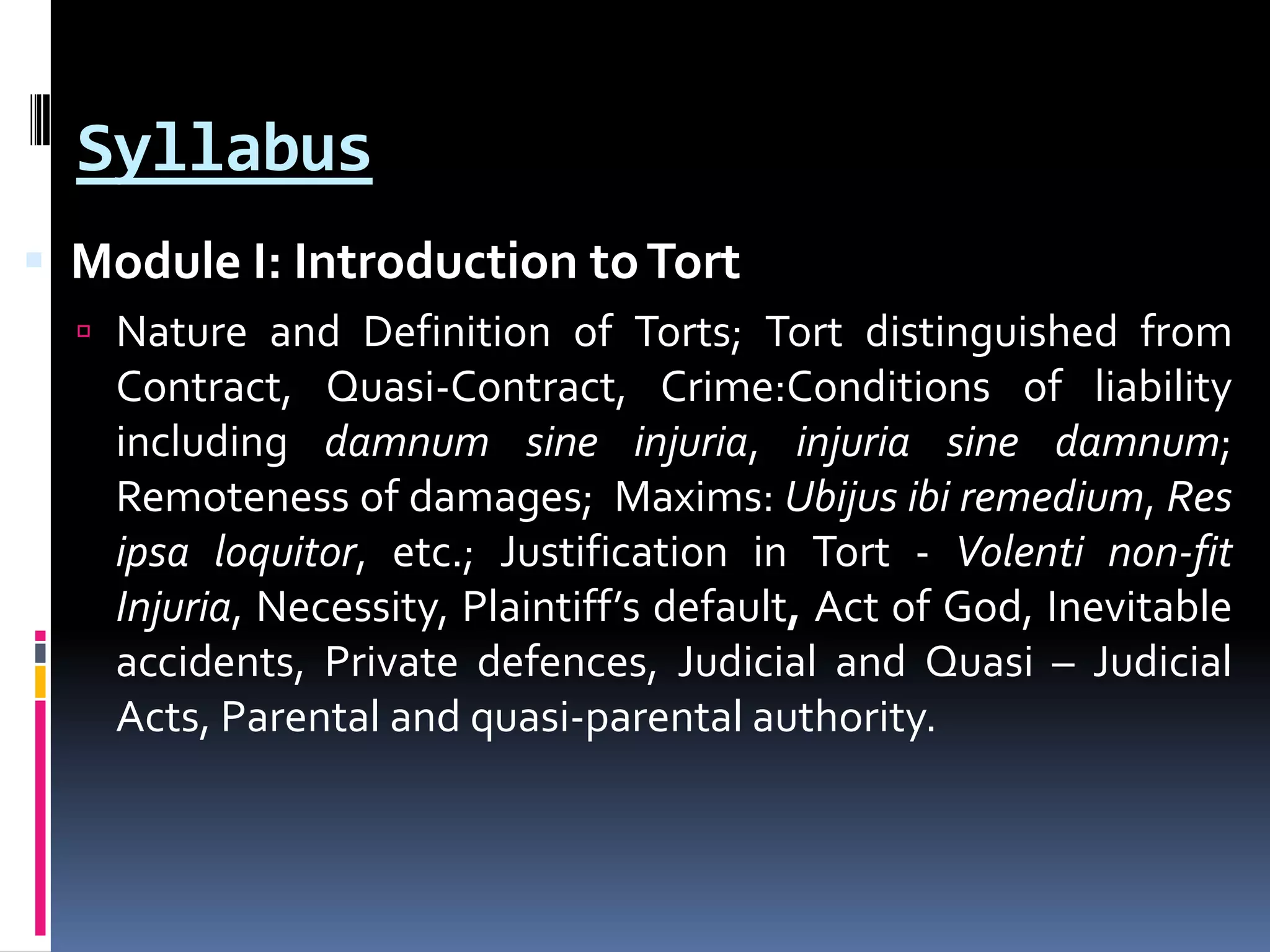 An introduction to law of torts | PDF
