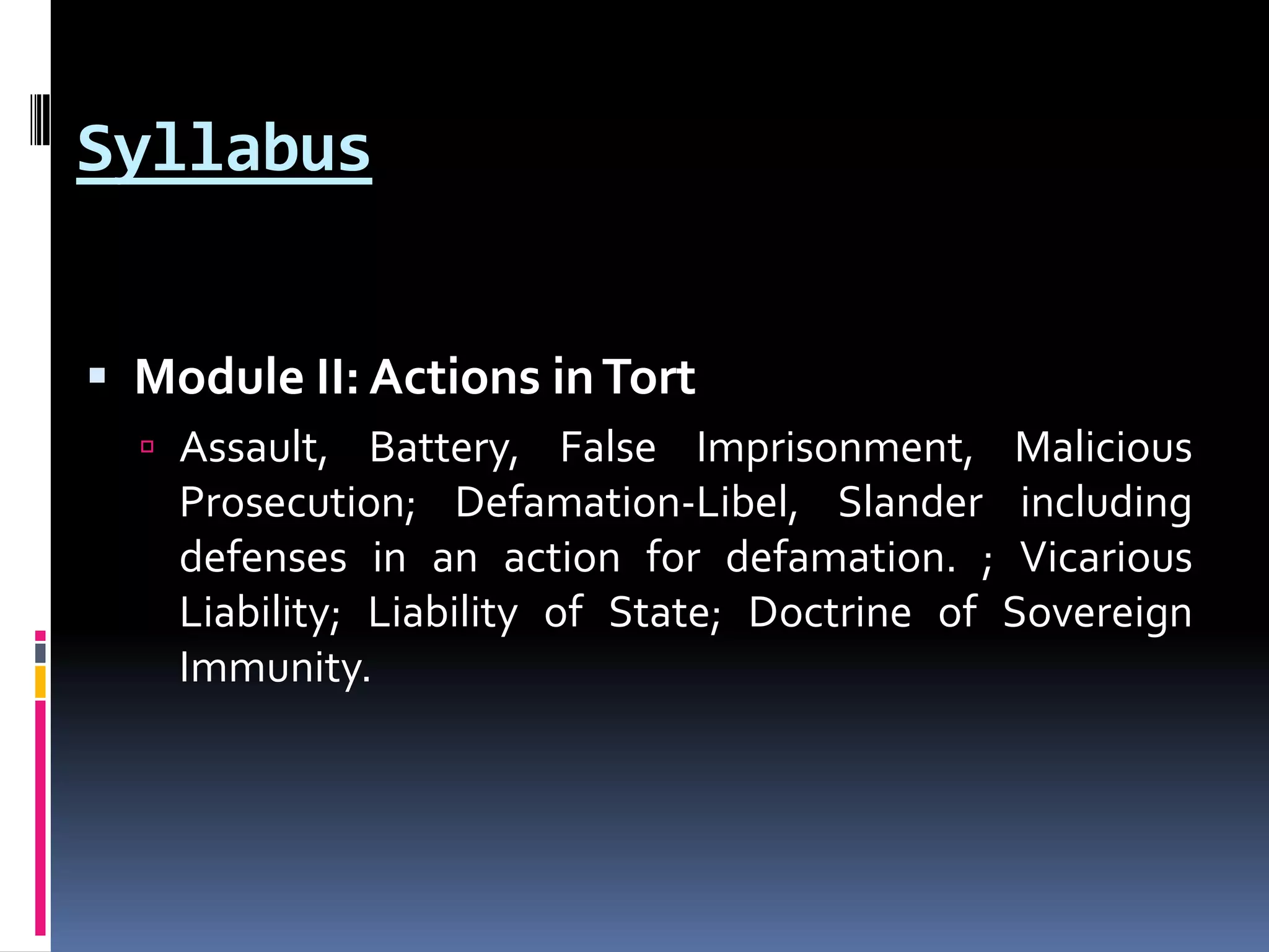 An introduction to law of torts | PDF