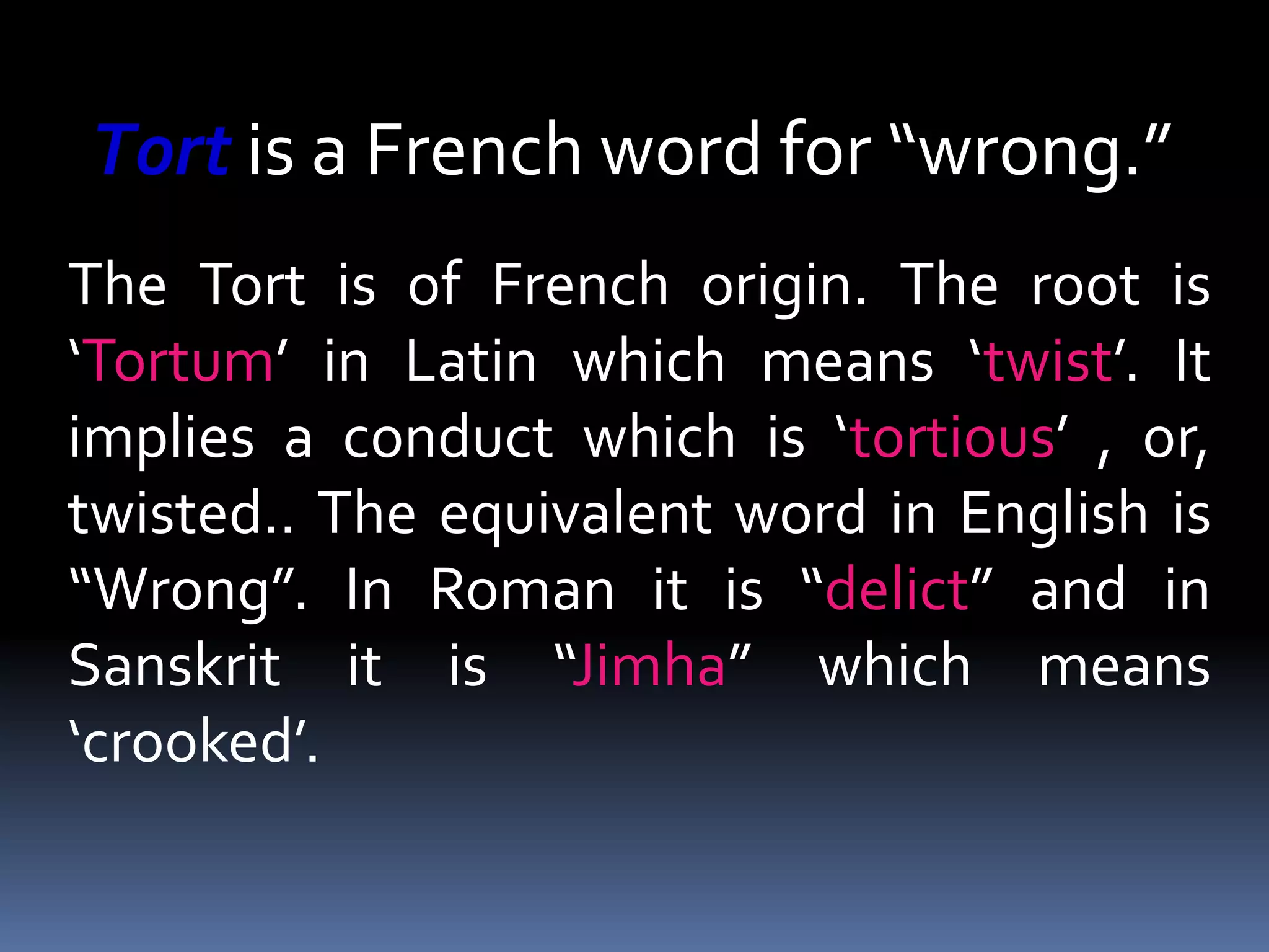 An introduction to law of torts | PDF