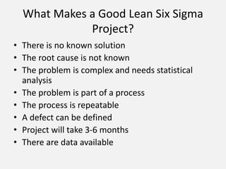 An introduction to lean six sigma | PPTX