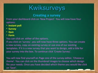 An introduction to learn click, classtools, and kwiksurveys | PPT