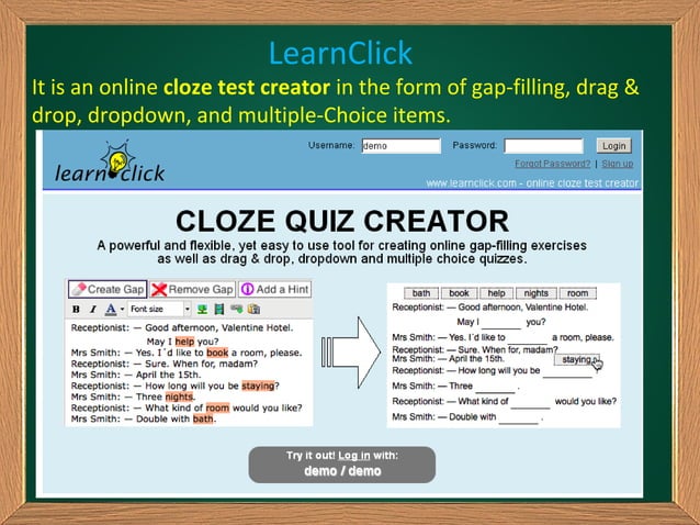 An introduction to learn click, classtools, and kwiksurveys | PPT