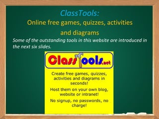 An introduction to learn click, classtools, and kwiksurveys | PPT