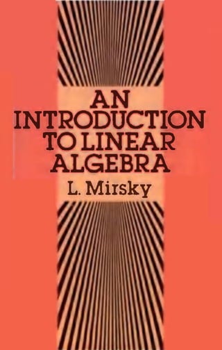 An introduction to linear algebra | PDF