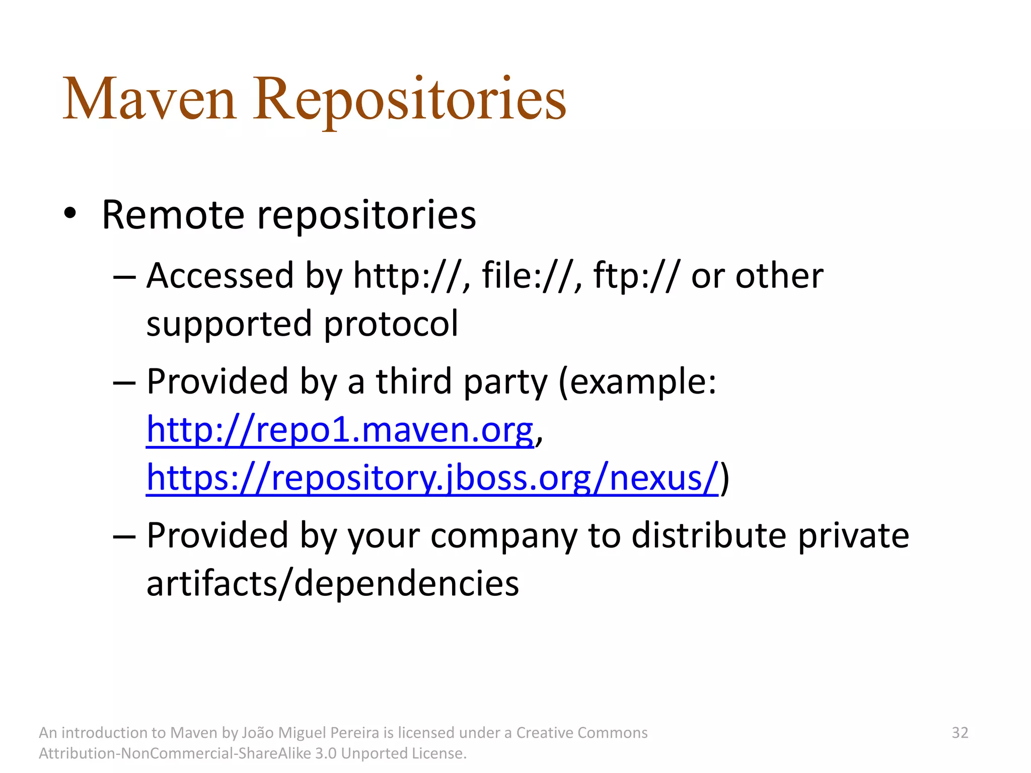 An introduction to Maven | PPTX | Programming Languages | Computing