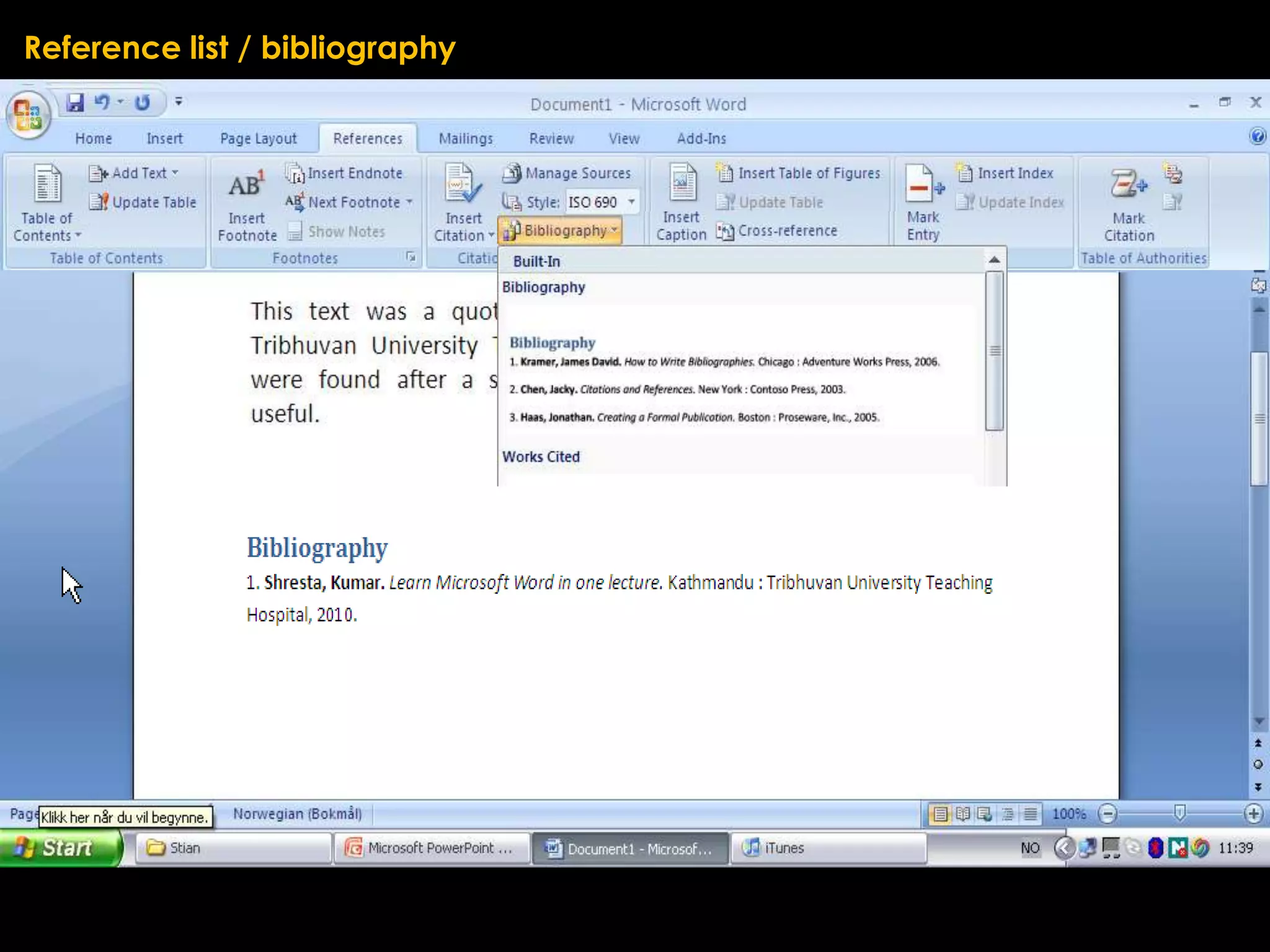 An introduction to microsoft office 2007 lecture | PPTX | Desktop ...