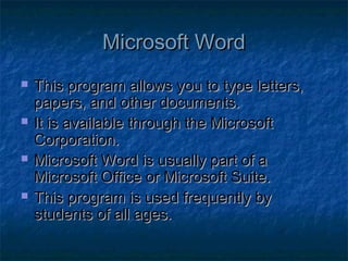 An introduction to microsoft_word | PPT