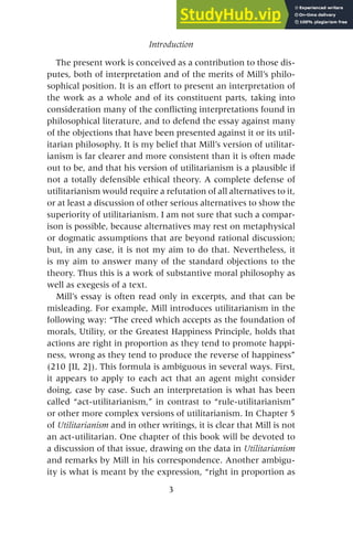 An Introduction To Mill S Utilitarian Ethics | PDF