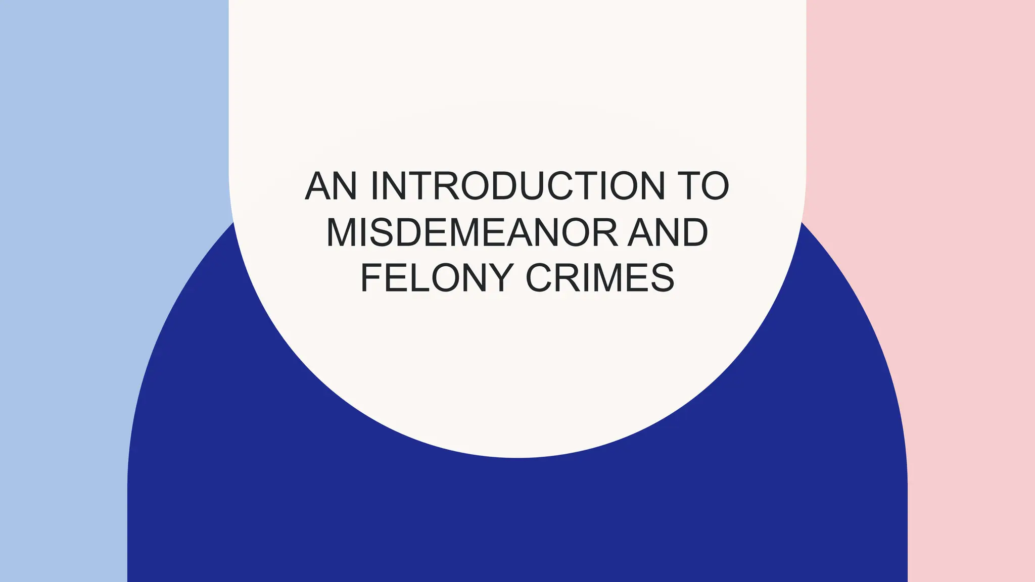 An Introduction to Misdemeanor and Felony Crimes | PPTX