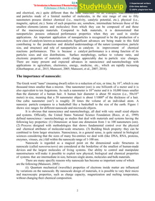 An Introduction To Nanoscience Nanotechnology | PDF