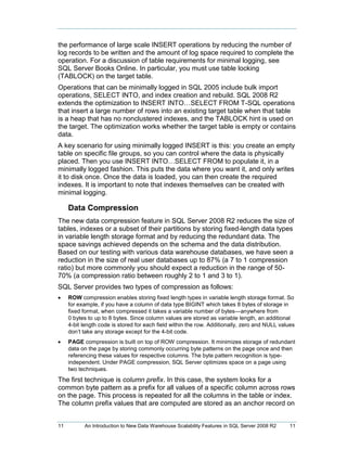 An introduction to new data warehouse scalability features in sql server 2008 | PDF