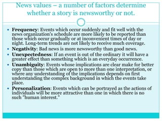 An introduction to news values | PPTX