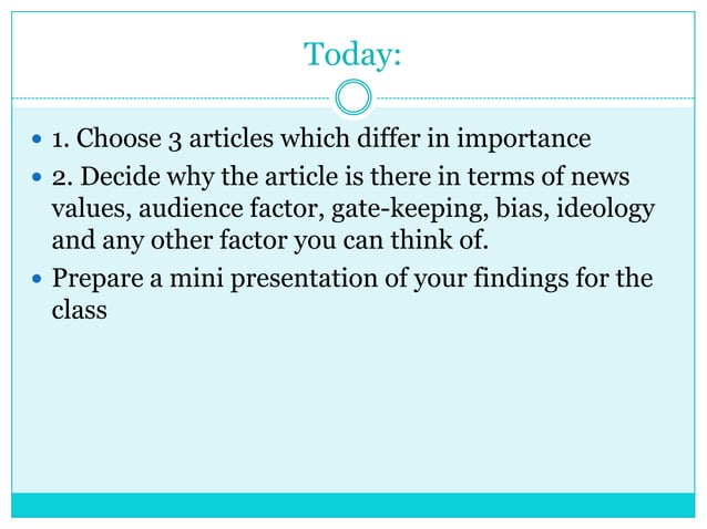 An introduction to news values | PPTX