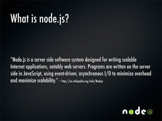 An Introduction to node.js