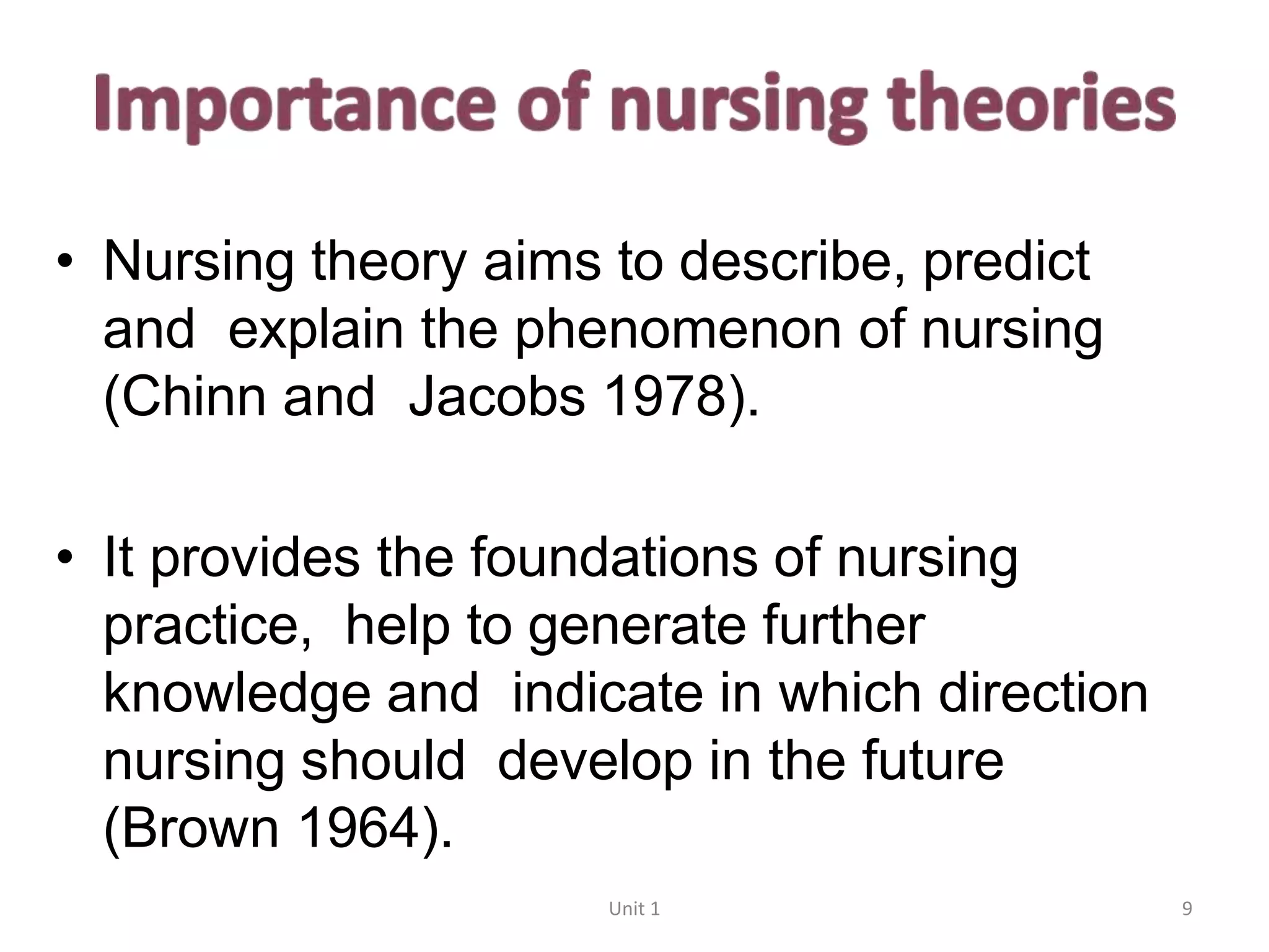 An introduction to nursing theory | PPTX