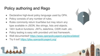 Cloud native policy enforcement with Open Policy Agent | PPTX | Cloud Computing | Internet