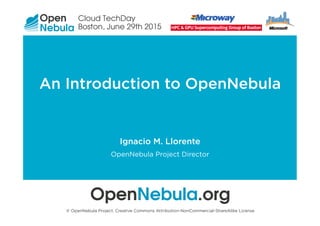 OpenNebula TechDay Boston 2015 - An introduction to OpenNebula | PDF