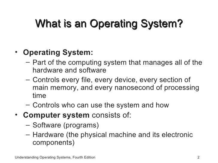 An Introduction To Operating Systems