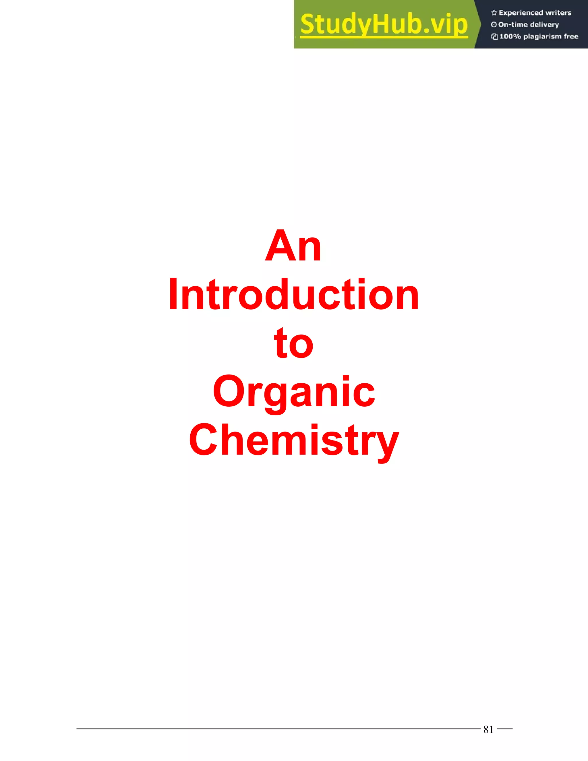 An Introduction To Organic Chemistry | PDF