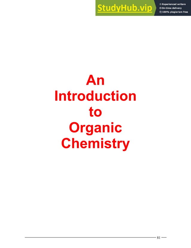 An Introduction To Organic Chemistry | PDF