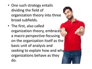 AN INTRODUCTION TO ORGANIZATION THEORY | PPT