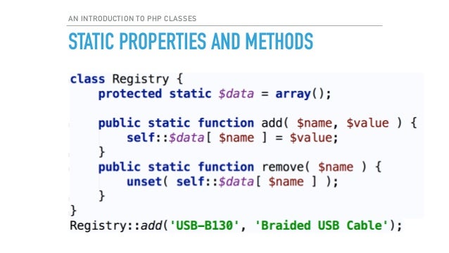 An Introduction To Php Classes