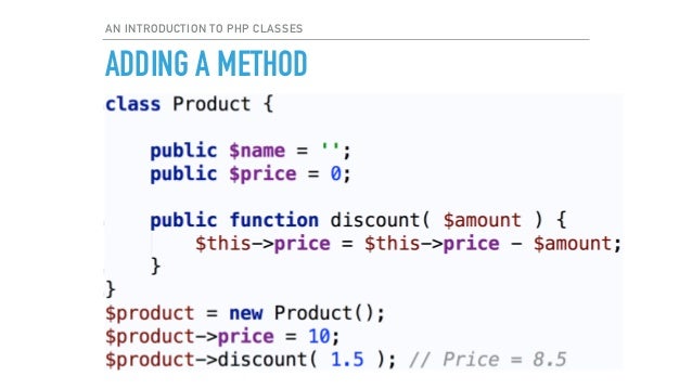 An Introduction To Php Classes