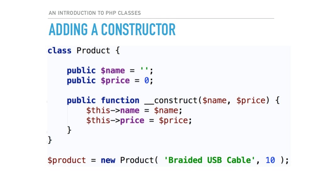 An Introduction To Php Classes
