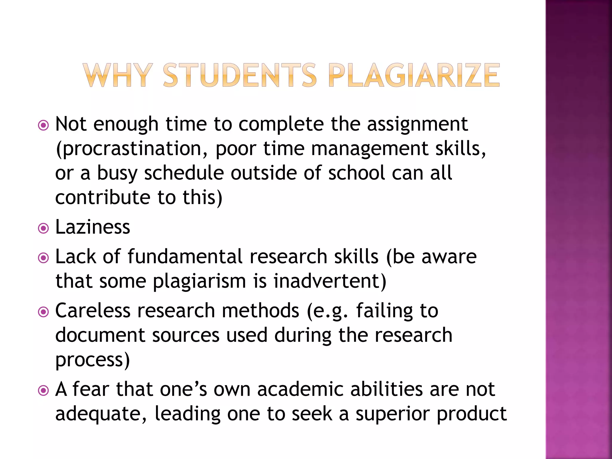 An introduction to plagiarism | PPTX