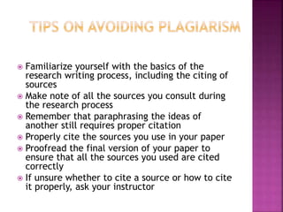 An introduction to plagiarism | PPTX