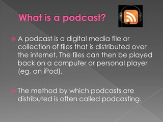 An introduction to podcasting 110510 consortium inset | PPT