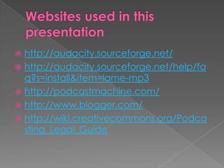 An Introduction To Podcasting 130110 | PPT