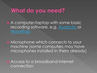 An Introduction To Podcasting 130110 | PPT