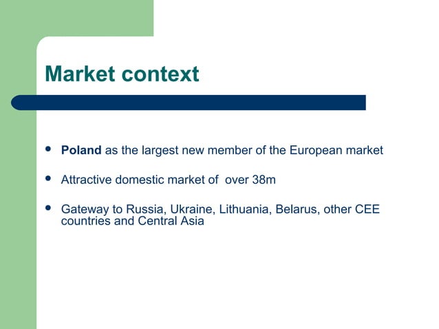 An introduction to Poland – economic landscape, culture | PPT