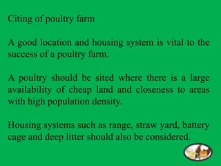 An introduction to poultry farming | PPTX