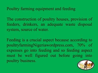 An introduction to poultry farming | PPTX