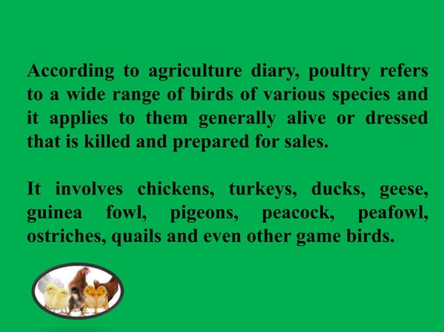 An introduction to poultry farming | PPTX