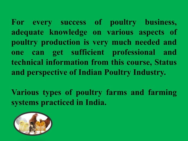 An introduction to poultry farming | PPTX