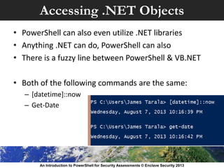 An Introduction to PowerShell for Security Assessments | PPT