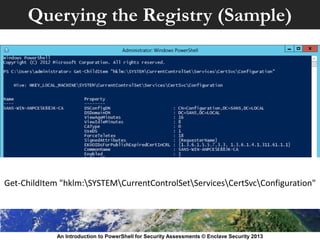 An Introduction to PowerShell for Security Assessments | PPT