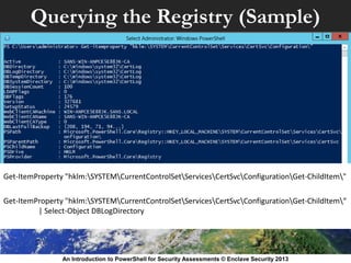 An Introduction to PowerShell for Security Assessments | PPT