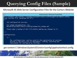 An Introduction to PowerShell for Security Assessments | PPT