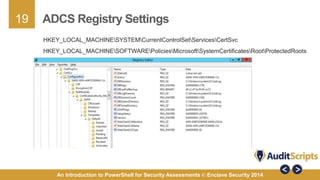 An Introduction to PowerShell for Security Assessments | PPTX | Operating Systems | Computer ...