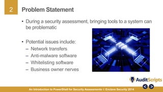 An Introduction to PowerShell for Security Assessments | PPTX | Operating Systems | Computer ...
